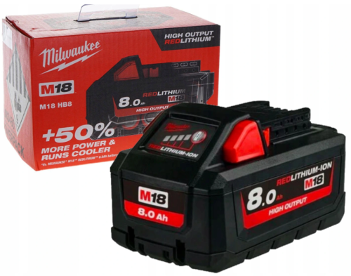 Milwaukee M18HB8 8Ah Hight Output Akumulator Bateria HB8 Qmart.pl ...